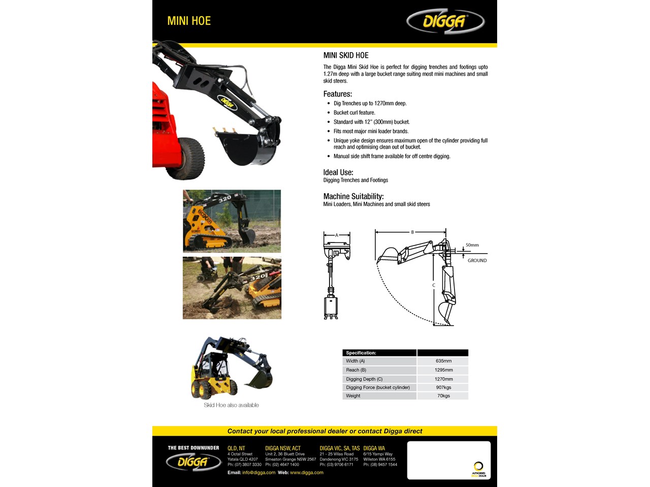 DIGGA MINI SKID HOE for sale (refcode TA589706)