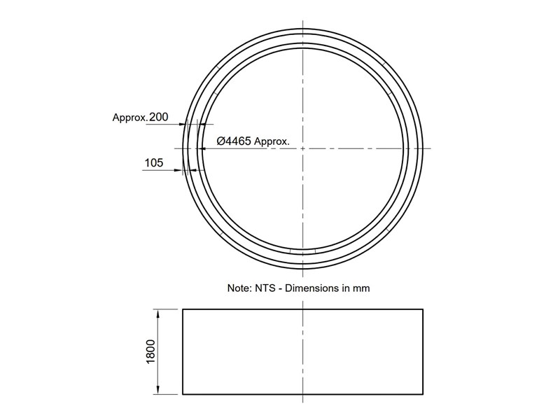 2016 CUSTOM 4.5M CIRCULAR CONCRETE CAISSON/SHAFT FORMWORK for sale