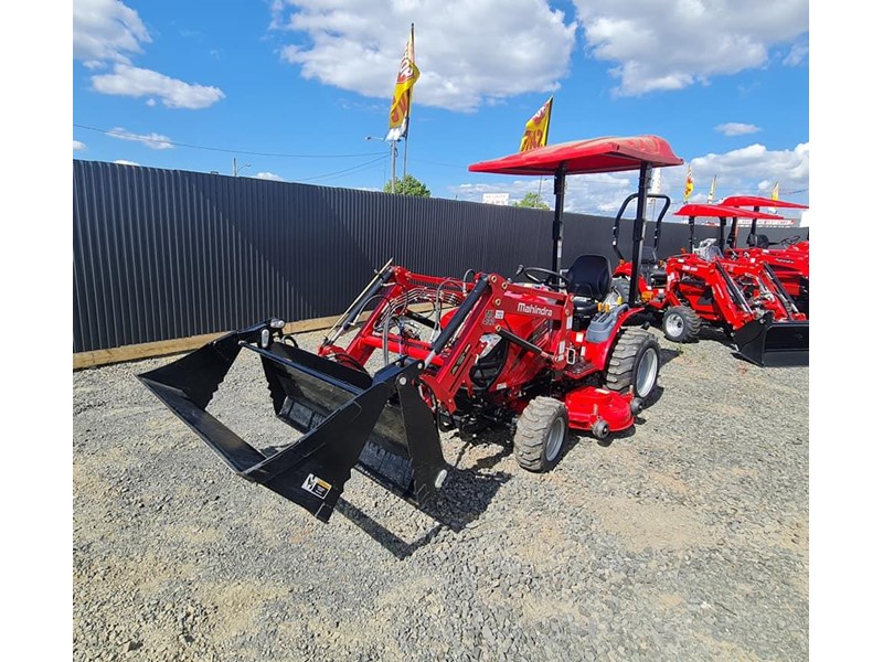 MAHINDRA EMAX 25 HST WITH FRONT-END LOADER AND CUTTING DECK for sale