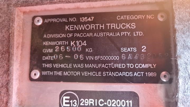 2006 KENWORTH K104 for sale