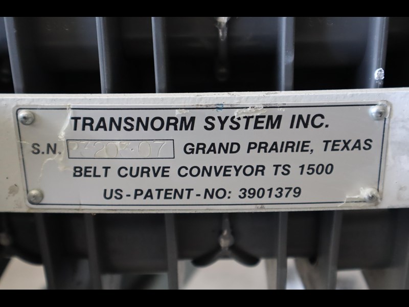 TRANSNORM TS1500 CURVED 90 DEGREE CORNER MOTORISED CONVEYOR for sale