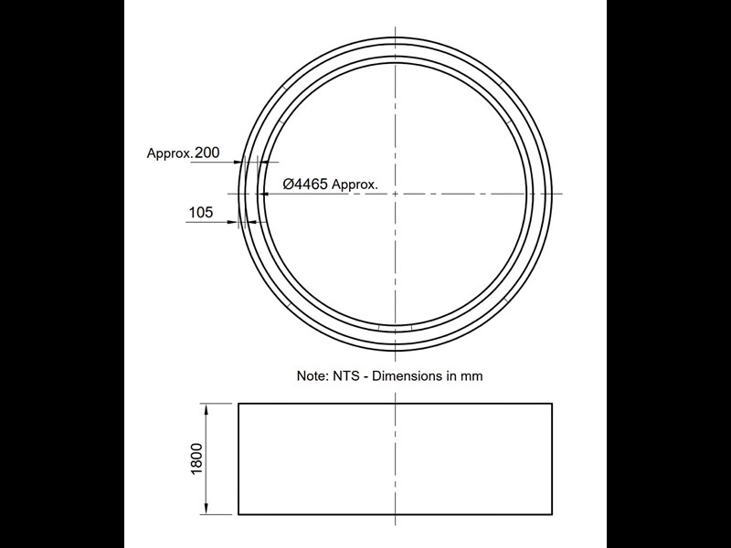 2016 CUSTOM 4.5M CIRCULAR CONCRETE CAISSON/SHAFT FORMWORK for sale