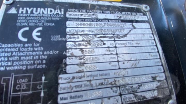 2015 HYUNDAI 25B-9 for sale