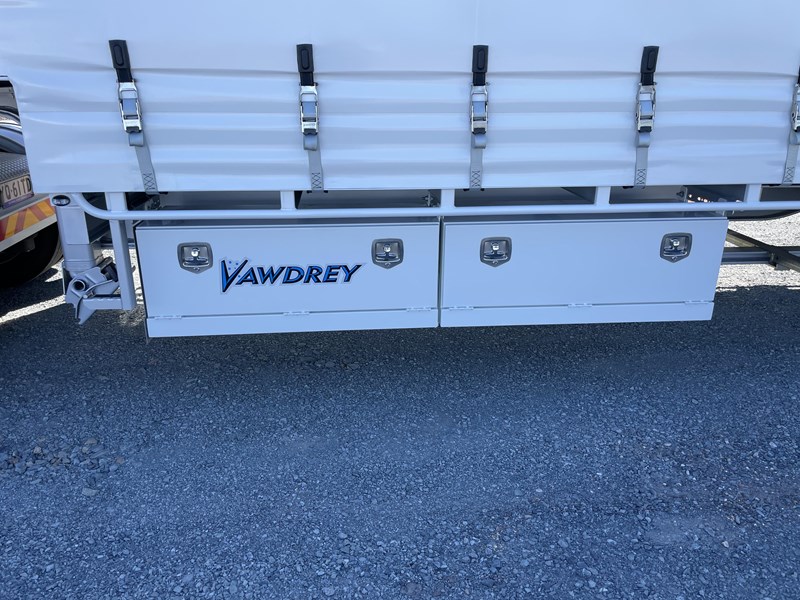 2022 VAWDREY 34 PALLET DROP DECK CURTAINSIDER B DOUBLE for sale