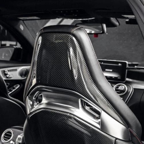 EURO EMPIRE AUTO MERCEDES CARBON FIBER AMG SEAT BACK COVERS FOR W205 ...